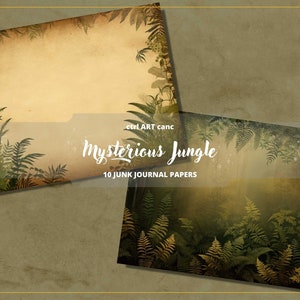 Jungle Journal Paper Forest Scrapbook Paper Digital Paper Printable ...