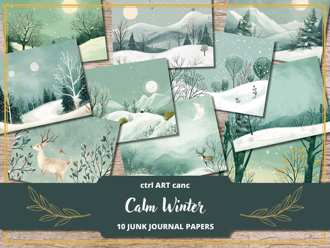 Winter Junk Journal Kit Winter Journal Winter Scrapbook Kit Winter ...
