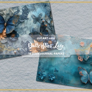 Butterfly Junk Journal Kit Butterfly Scrapbook Kit Butterflies Digital ...