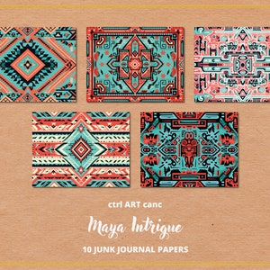 Aztec Digital Paper Maya Journal Kit Inca Printable Paper Maya ...