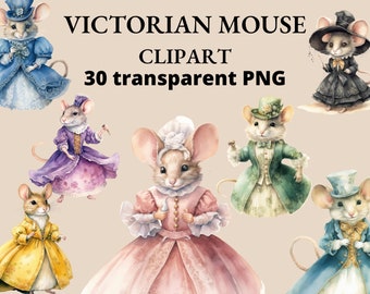 Watercolor Mice in Cups Clipart Cute Rat and Mug Digital - Etsy