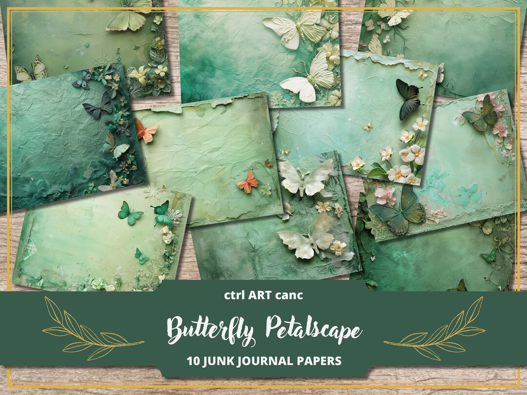 Butterfly Junk Journal Kit Butterfly Scrapbook Kit Butterflies Digital ...