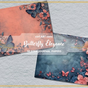 Butterfly Junk Journal Kit Butterfly Scrapbook Kit Butterflies Digital ...