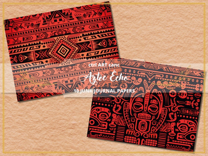 Aztec Maya Inca Digital Paper: AI Pattern Background (JPEG) - Etsy