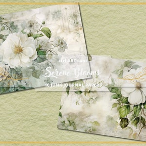 Floral Junk Journal Kit Paper Decor Scrapbook Kit Digital Paper ...