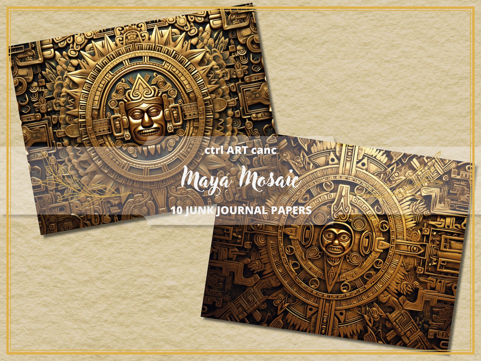 Aztec Digital Paper Maya Journal Kit Inca Printable Paper Maya ...