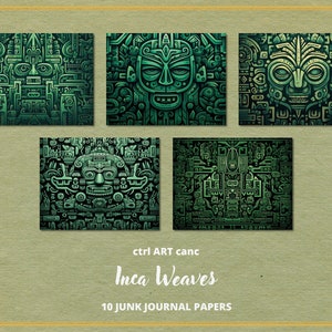 Aztec Digital Paper Maya Journal Kit Inca Printable Paper Maya ...