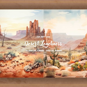 Desert Digital Paper to Print Desert Scrapbook Paper Background Sand ...