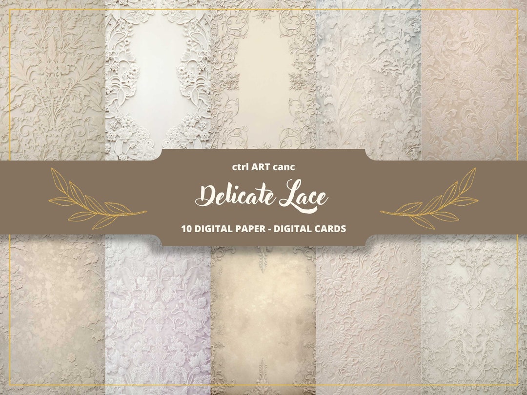 Lace Digital Paper Instant Download Paper for Scrapbook Junk Journal ...
