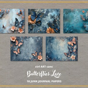 Butterfly Junk Journal Kit Butterfly Scrapbook Kit Butterflies Digital ...