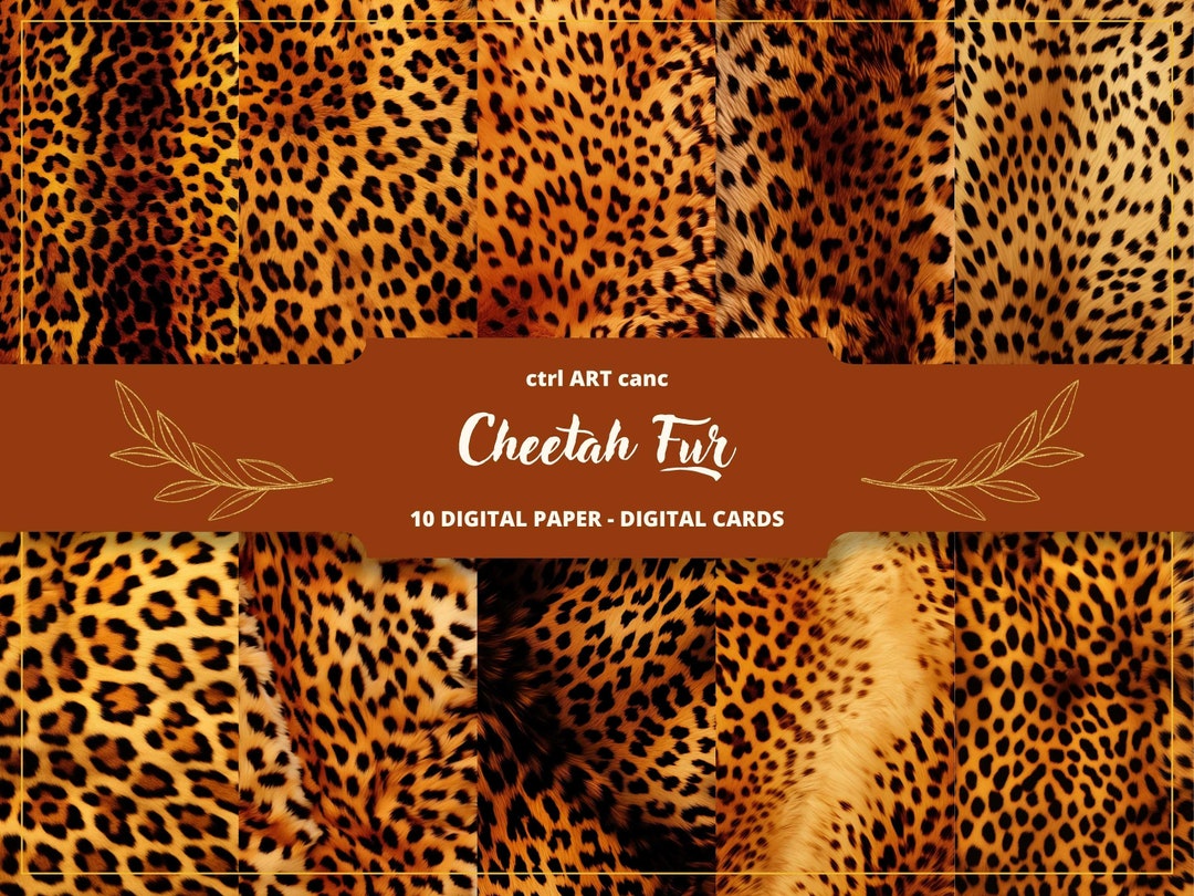 Cheetah Fur Digital Paper, Cheetah Pattern, Cheetah Decor, Cheetah ...