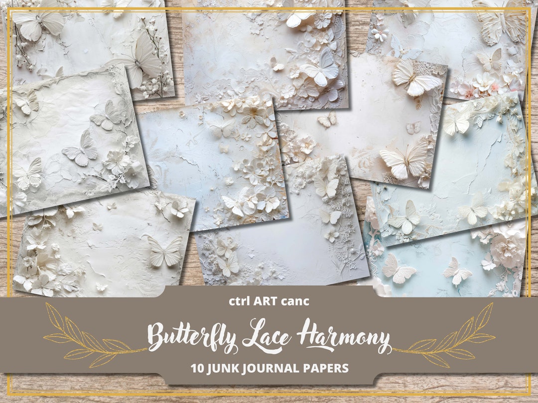 Butterfly Junk Journal Kit Butterfly Scrapbook Kit Butterflies Digital ...