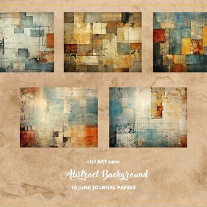 Abstract Collage Junk Journal Kit Digital Paper Scrapbook Kit Printable ...