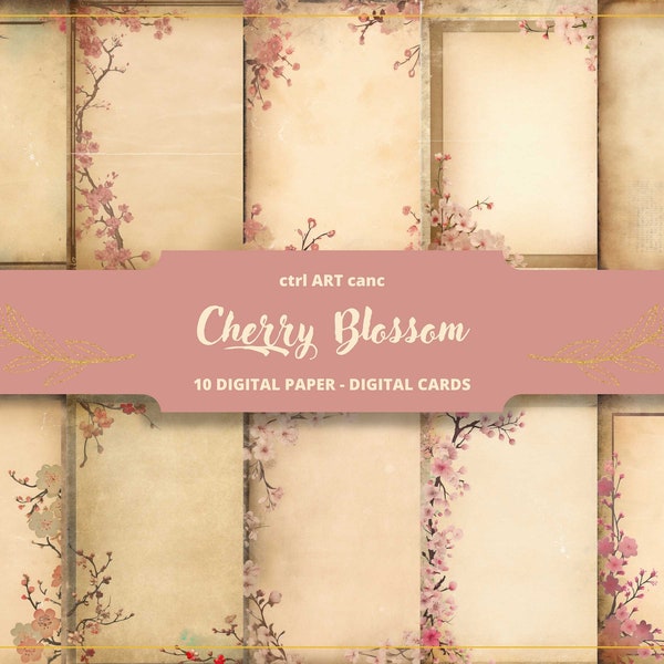Cherry Digital Paper - Etsy