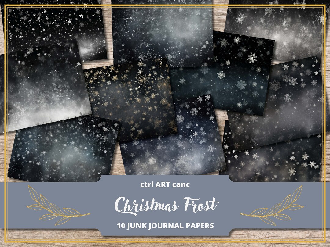 Snow Junk Journal Kit Snowflake Paper Christmas Scrapbook Kit Snowflake ...