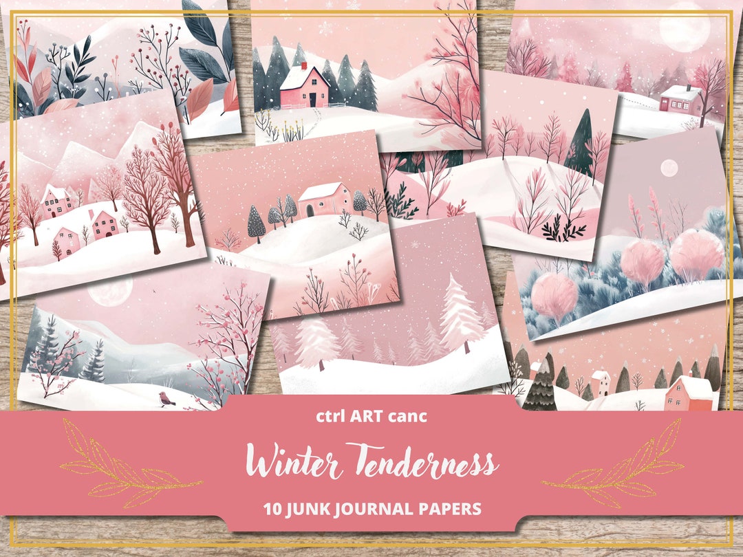 Winter Junk Journal Kit Winter Journal Winter Scrapbook Kit Winter ...