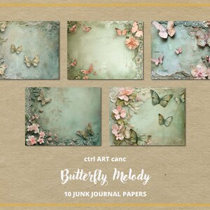 Butterfly Junk Journal Kit Butterfly Scrapbook Kit Butterflies Digital ...