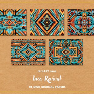 Aztec Digital Paper Maya Journal Kit Inca Printable Paper Maya ...