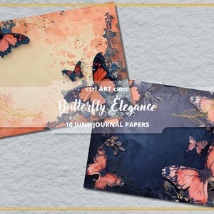 Butterfly Junk Journal Kit Butterfly Scrapbook Kit Butterflies Digital ...