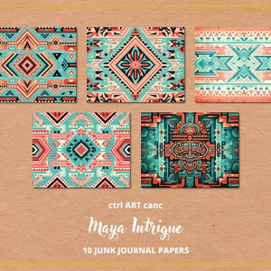 Aztec Digital Paper Maya Journal Kit Inca Printable Paper Maya ...