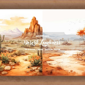 Desert Digital Paper to Print Desert Scrapbook Paper Background Sand ...