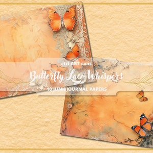 Butterfly Junk Journal Kit Butterfly Scrapbook Kit Butterflies Digital ...