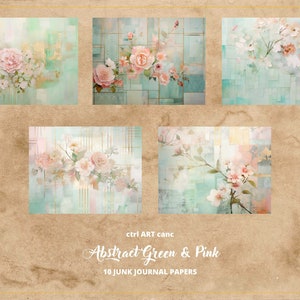 Abstract Collage Junk Journal Kit Digital Paper Scrapbook Kit Printable ...