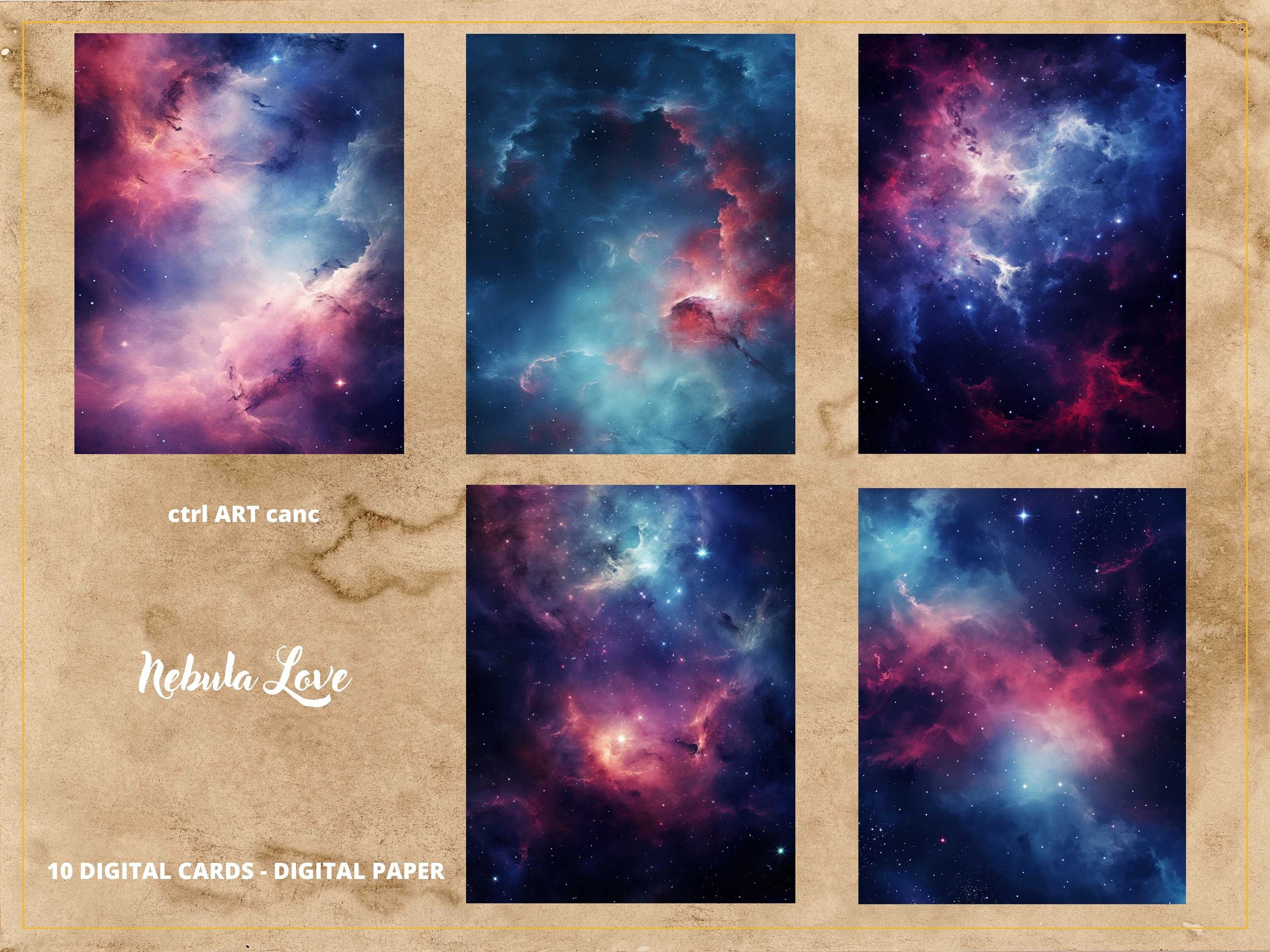 Nebula Digital Paper: Galaxy Stars Printable for Scrapbooking (digital ...