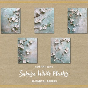 Sakura Digital Paper Junk Journal Kit Sakura Floral Paper Sakura ...