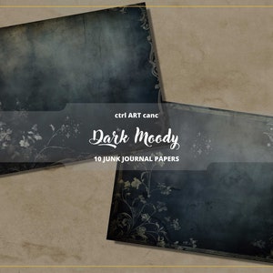Dark Journal Kit Junk Journal Printable Paper for Scrapbook Paper ...