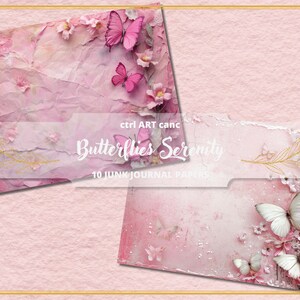 Butterfly Junk Journal Kit Butterfly Scrapbook Kit Butterflies Digital ...