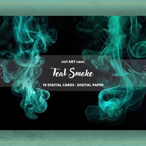 Smoke Printable Paper Smoke Effect Screen Smoke Teal Smoke Printable ...