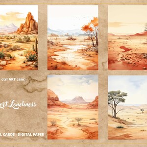 Desert Digital Paper to Print Desert Scrapbook Paper Background Sand ...