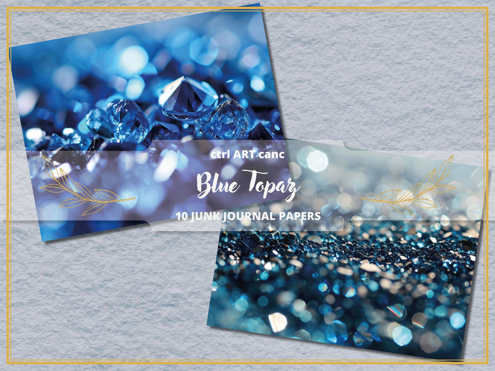 Blue Diamond Digital Paper Kit Blue Printable Paper Junk Journal Kit ...