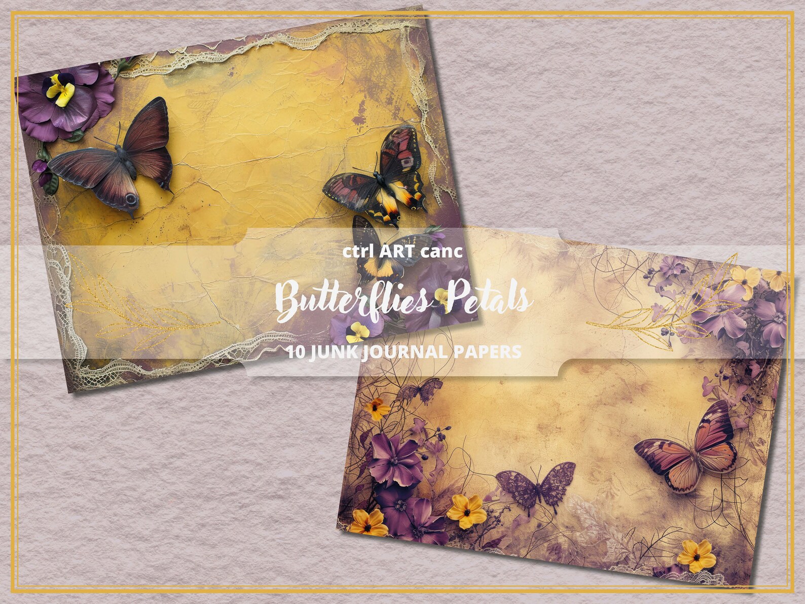 Butterfly Junk Journal Kit Butterfly Scrapbook Kit Butterflies Digital ...
