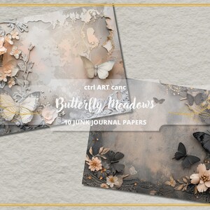 Butterfly Junk Journal Kit Butterfly Scrapbook Kit Butterflies Digital ...