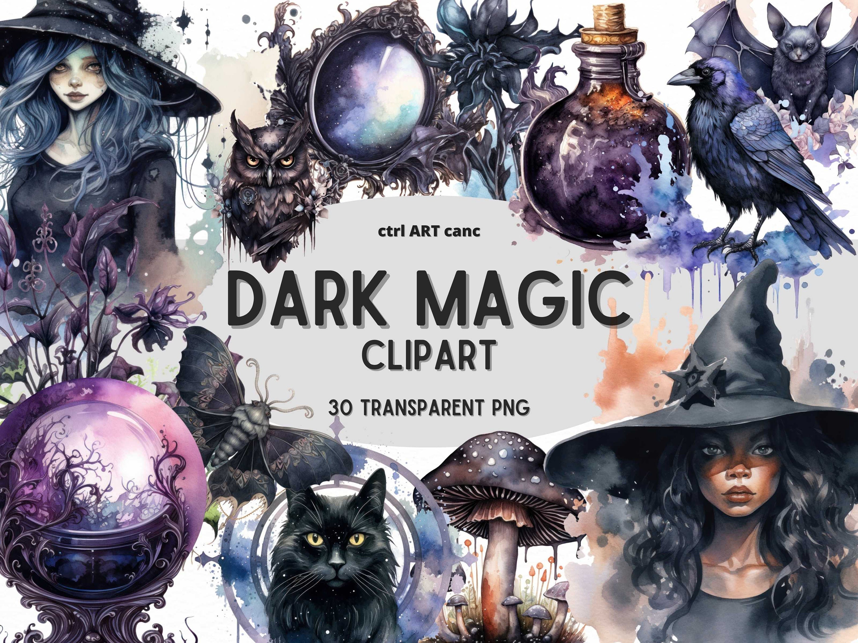 Dark Magic Clipart Witch Clipart Dark Clipart Wicca - Etsy