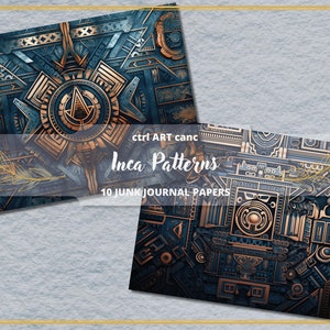 Aztec Digital Paper Maya Journal Kit Inca Printable Paper Maya ...
