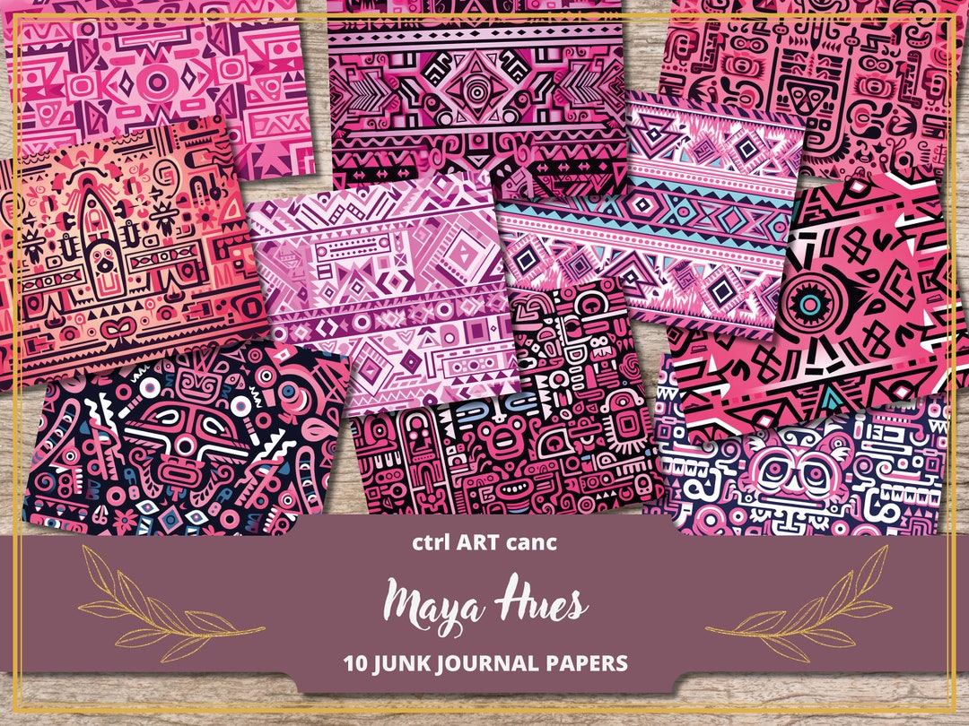 Aztec Digital Paper Maya Journal Kit Inca Printable Paper Maya ...