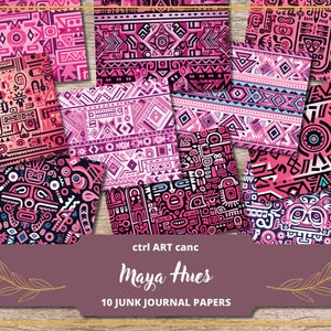 Aztec Digital Paper Maya Journal Kit Inca Printable Paper Maya ...