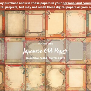 100 Japanese Vintage Paper, Japanese Style, Japanese Old Paper ...