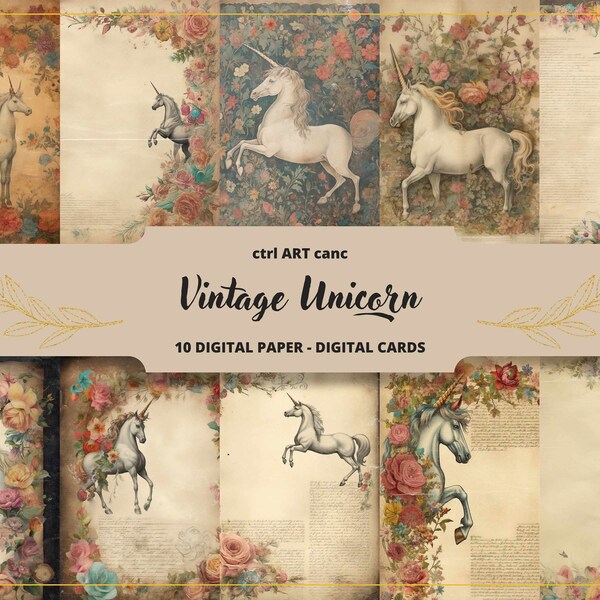 Unicorn Digital Paper - Etsy
