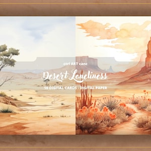 Desert Digital Paper to Print Desert Scrapbook Paper Background Sand ...