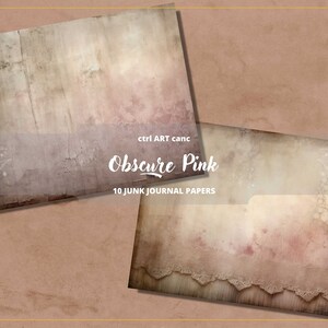 Pink Junk Journal Paper Digital Download Scrapbooking Paper Pink Paper ...