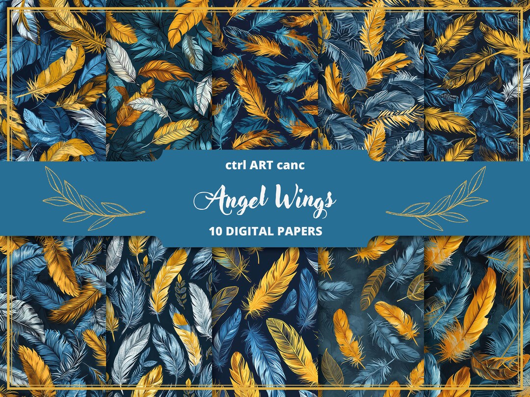 Feathers Digital Paper Feathers Printable Feathers Pattern Feathers ...