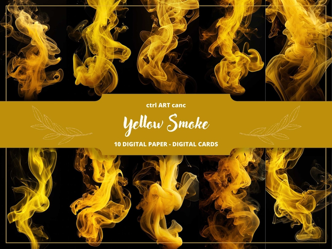 Smoke Printable Paper Smoke Effect Screen Smoke Yellow Smoke Printable ...