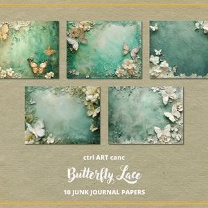 Butterfly Junk Journal Kit Butterfly Scrapbook Kit Butterflies Digital ...