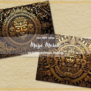 Aztec Digital Paper Maya Journal Kit Inca Printable Paper Maya ...