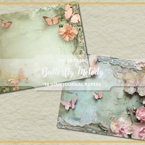 Butterfly Junk Journal Kit Butterfly Scrapbook Kit Butterflies Digital ...