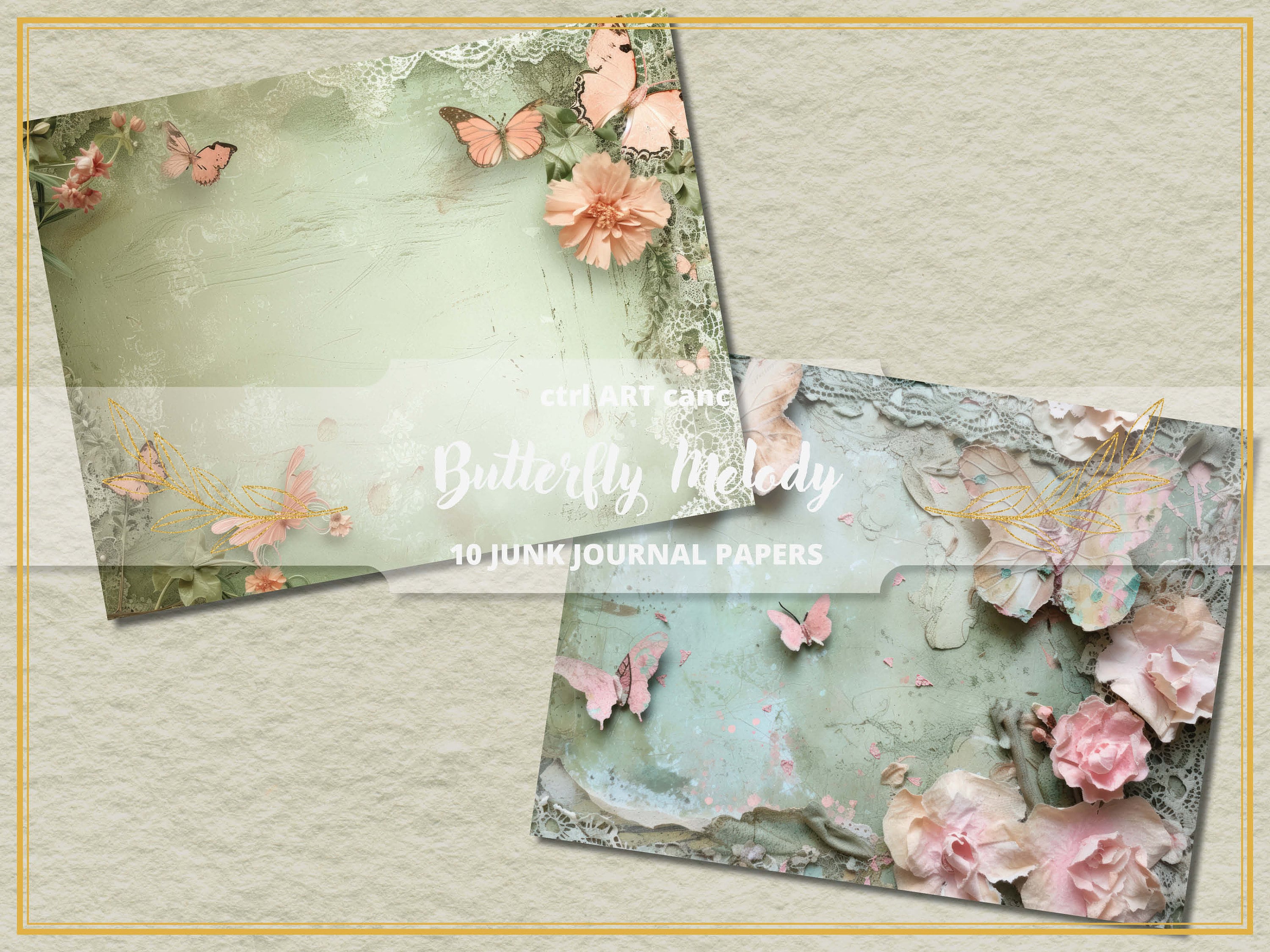 Butterfly Junk Journal Kit Butterfly Scrapbook Kit Butterflies Digital ...